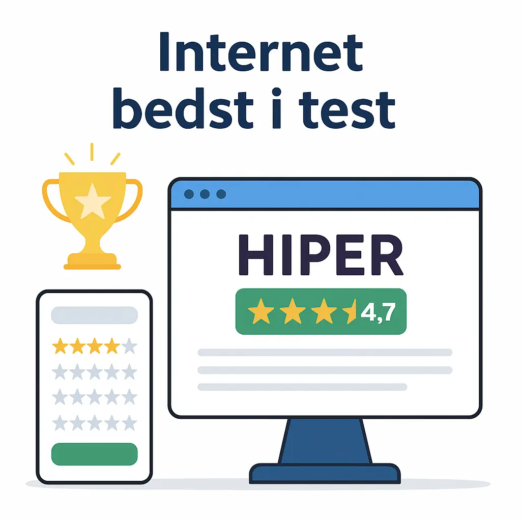 Internet bedst i test | Find de bedste internetudbydere i 2025